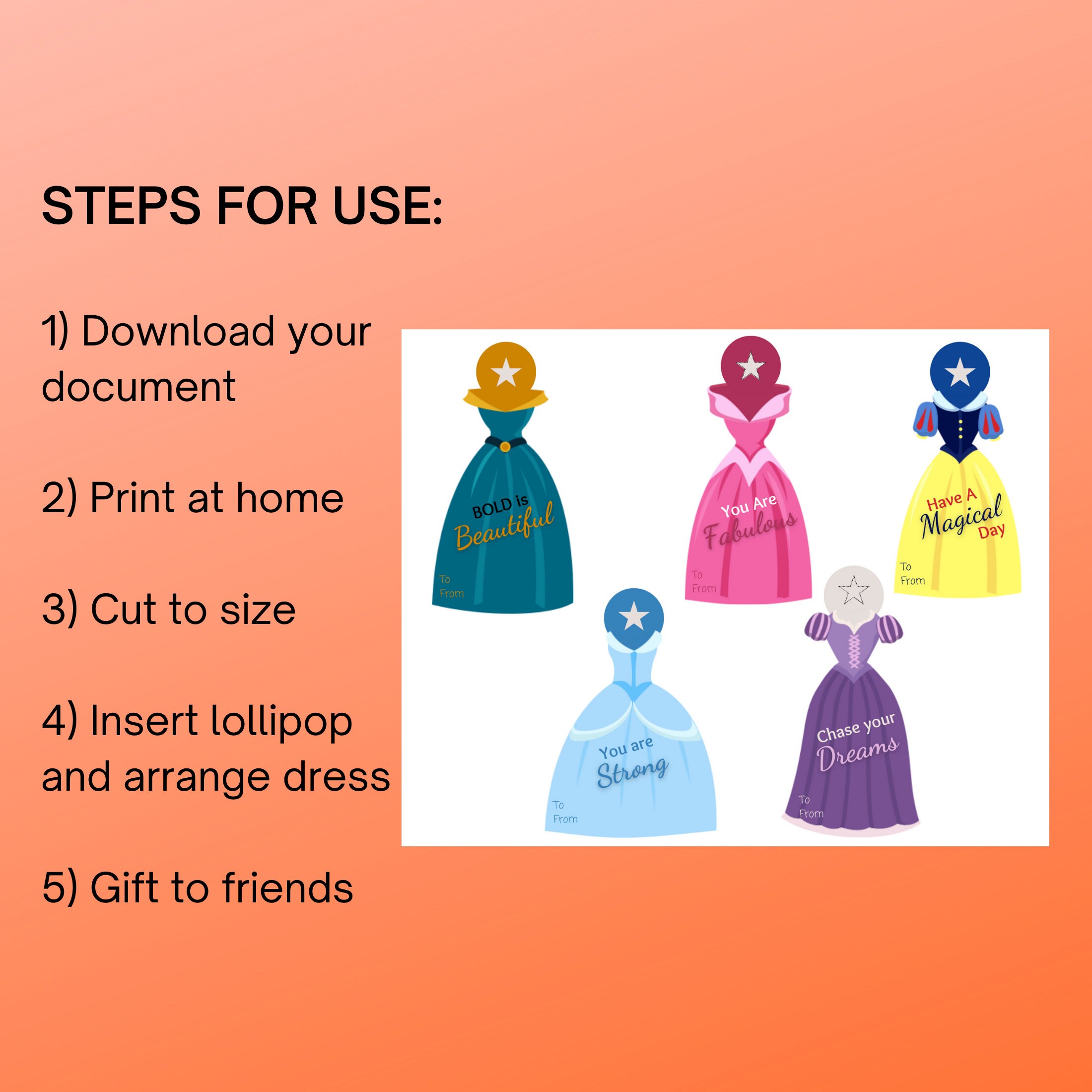 Printable Lollipop Princess Dress - Etsy