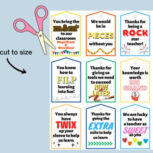 INSTANT DOWNLOAD, 18 Teacher Appreciation Candy Gift Tag, Teacher ...