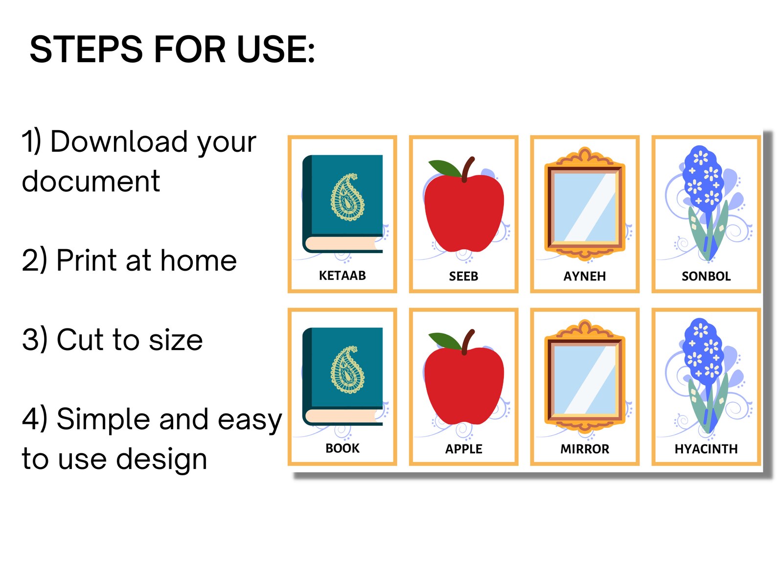 Printable Nowruz Memory Matching Game/flash Cards - Etsy