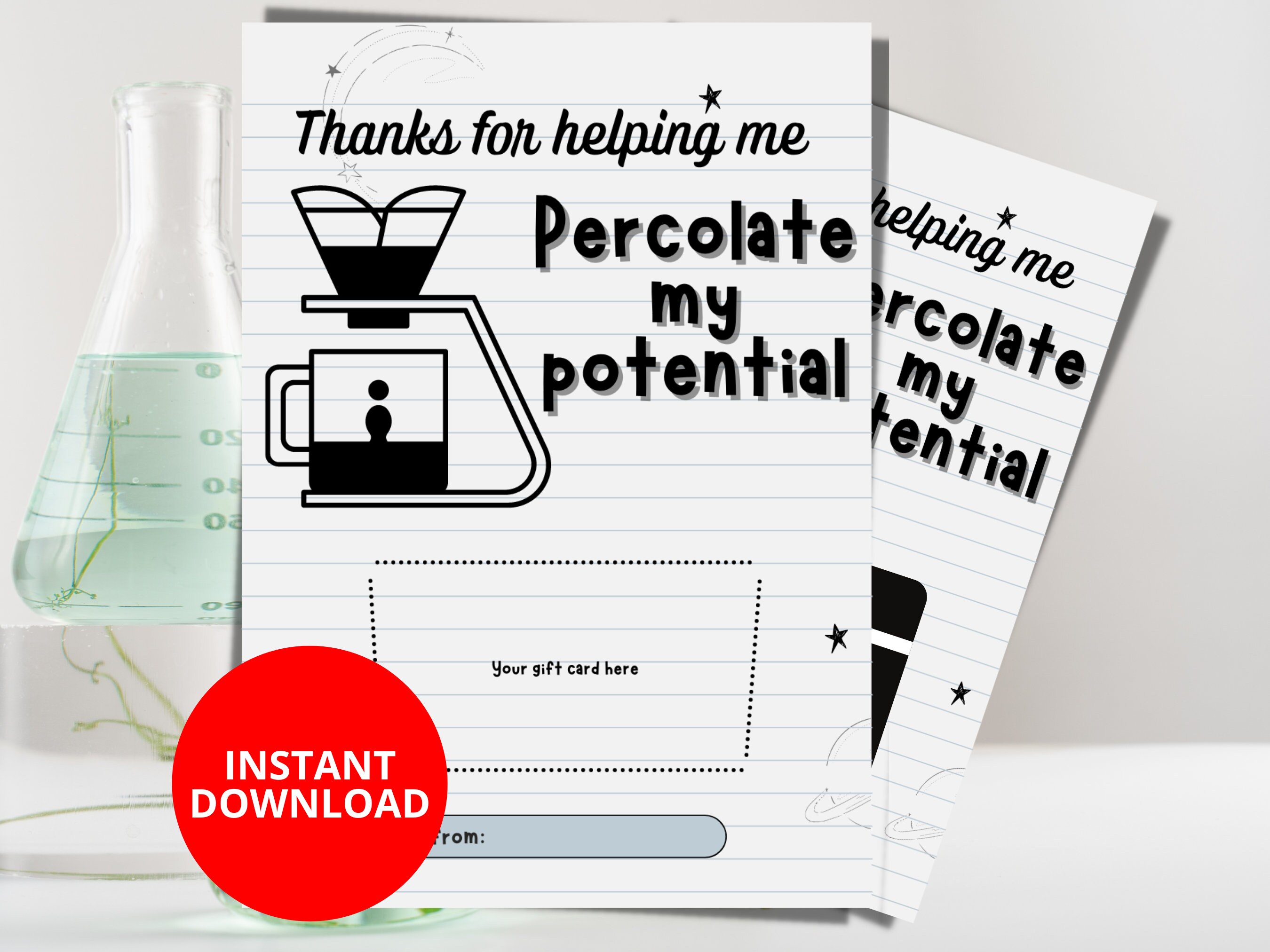 Printable Unique Teacher Appreciation Gift Card Holder - Etsy