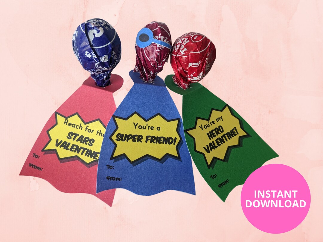 Printable Lollipop Superhero Capes - Etsy