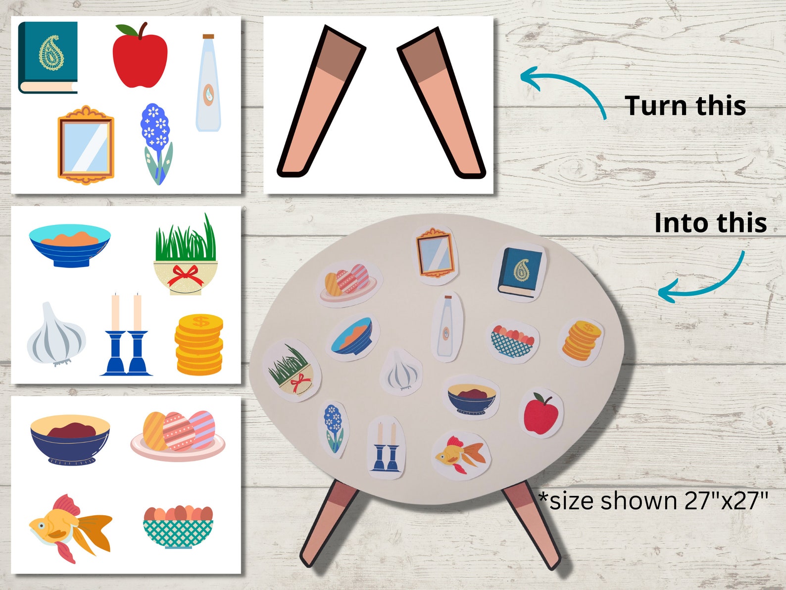 Printable Nowruz Haftseen Kids Craft Activity - Etsy