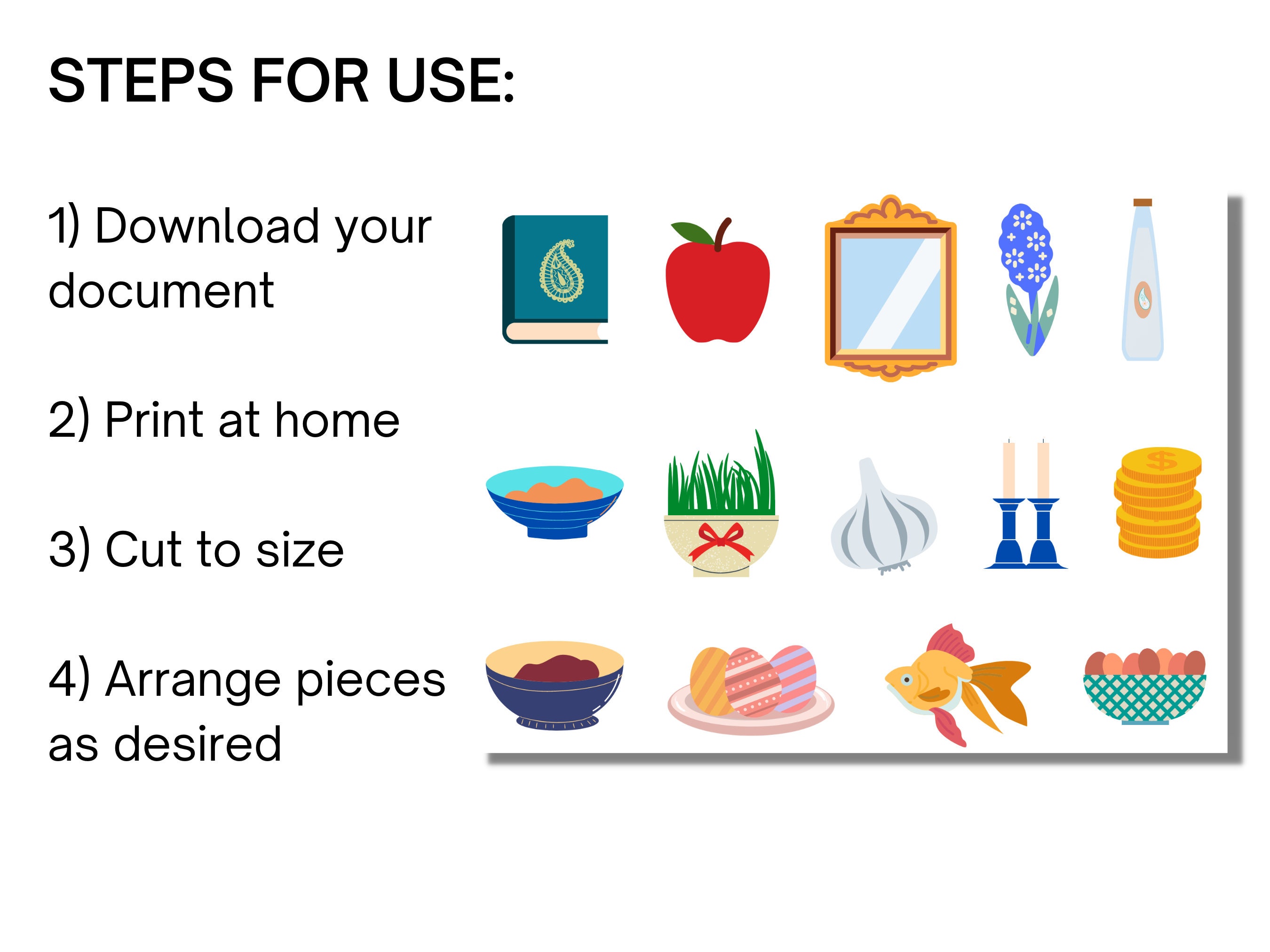 Printable Nowruz Haftseen Kids Craft Activity - Etsy