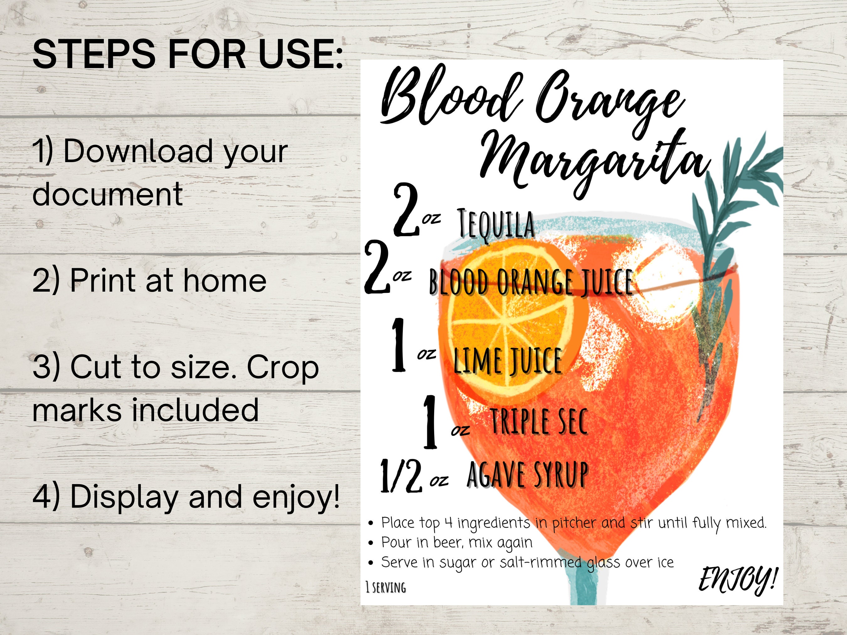 Printable Margarita Recipe Bundle for National Margarita Day, Fiesta ...