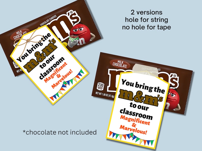 INSTANT DOWNLOAD Teacher Appreciation M&ms Gift Tag, Easy Gift, Teacher ...