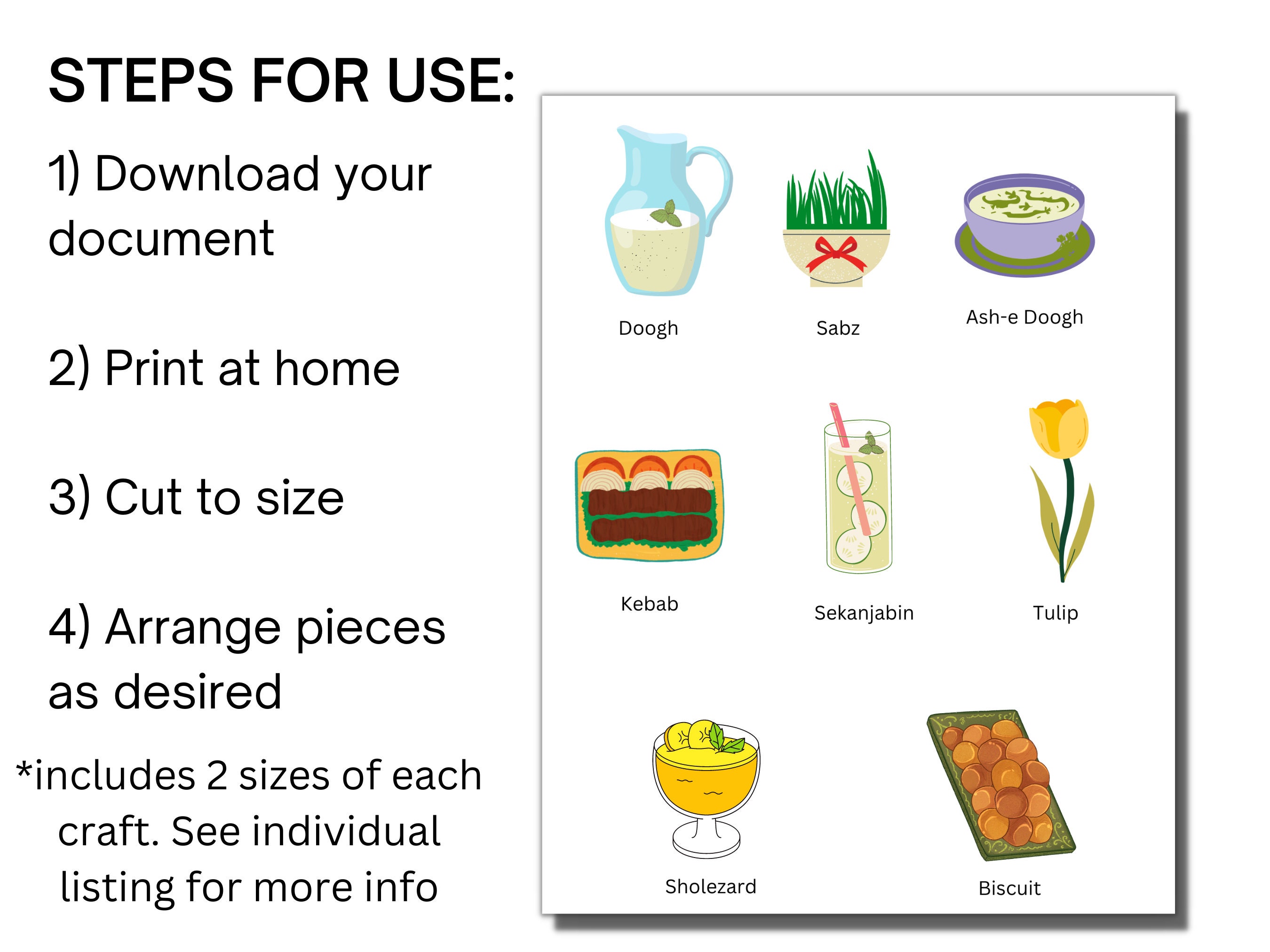 Printable Sizdah Bedar Nowruz Craft Activity for Kids - Etsy