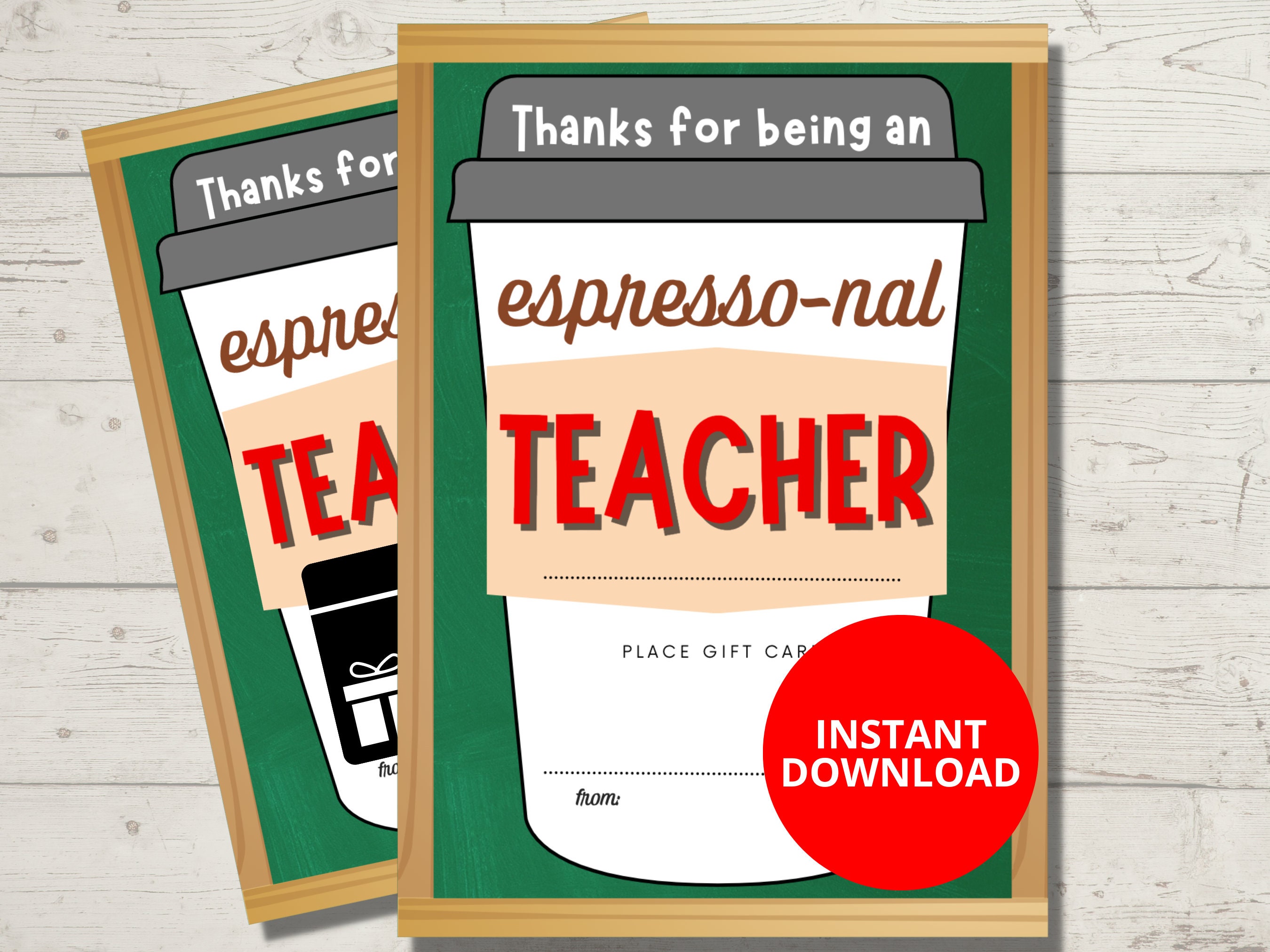 Printable Unique Teacher Appreciation Gift Card Holder - Etsy
