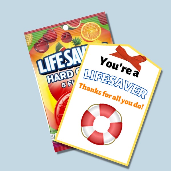 Lifesaver Thank You - Etsy