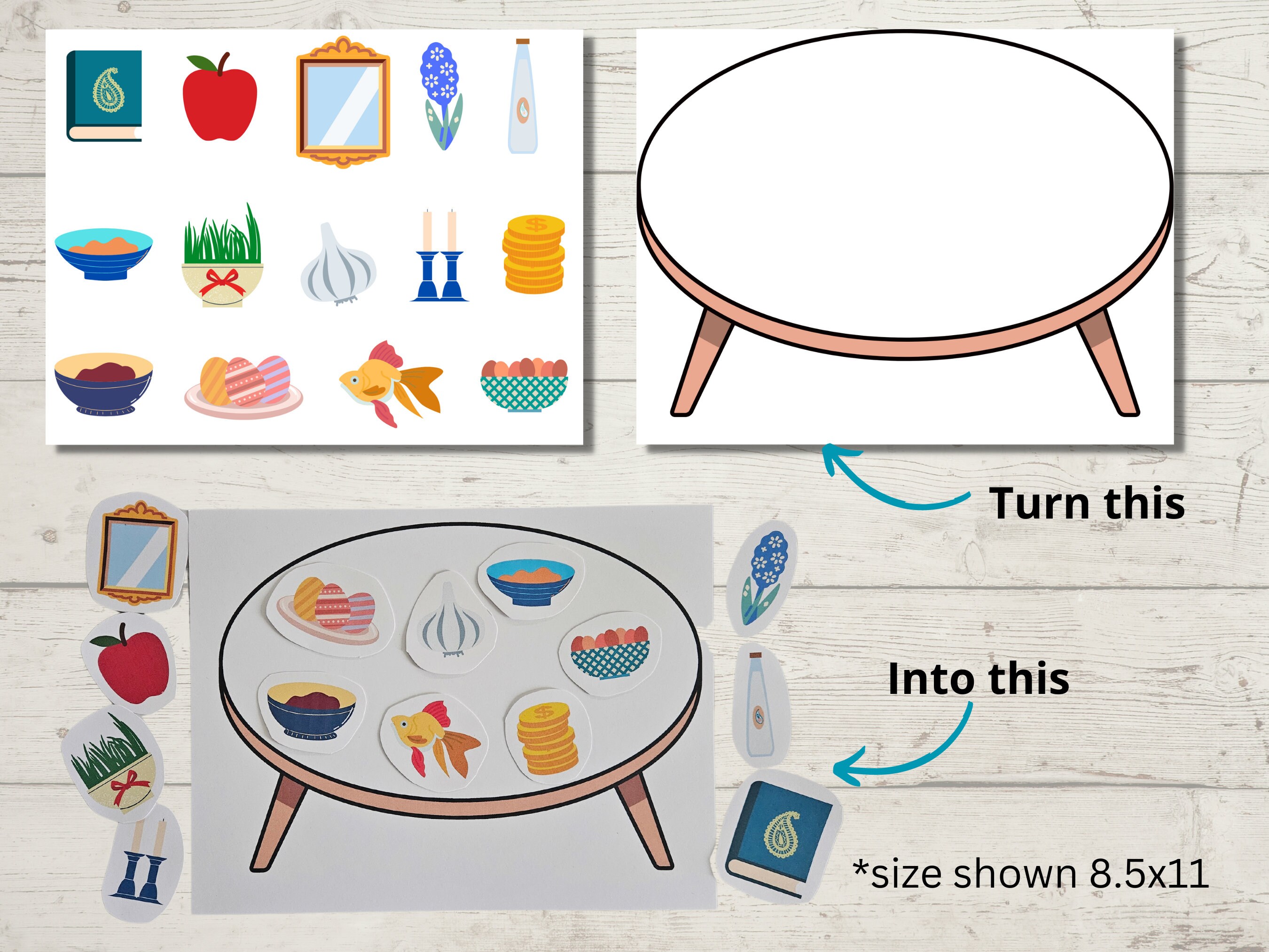 Printable Nowruz Haftseen Kids Craft Activity - Etsy