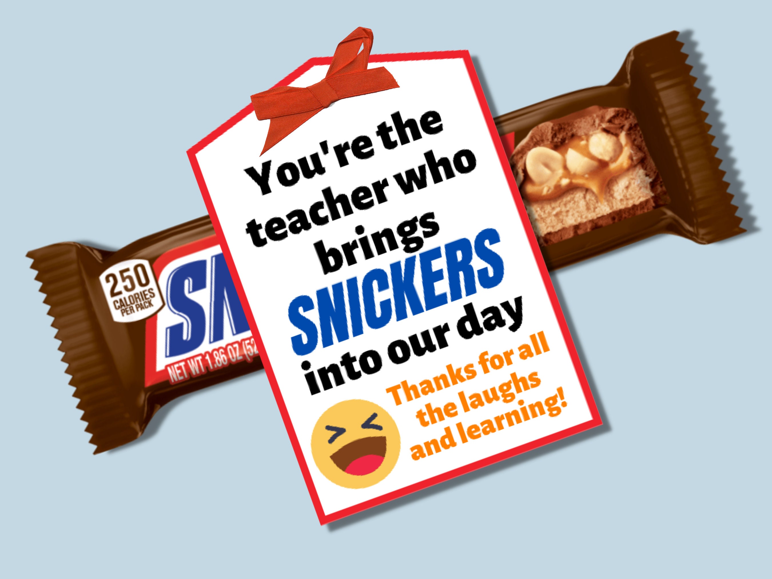 INSTANT DOWNLOAD Teacher Appreciation Candy Gift Tag, Teacher ...