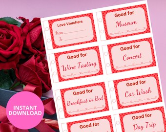 30 Fun Love Coupon Book, Valentines Day Coupons, Love Coupons, Gift for ...