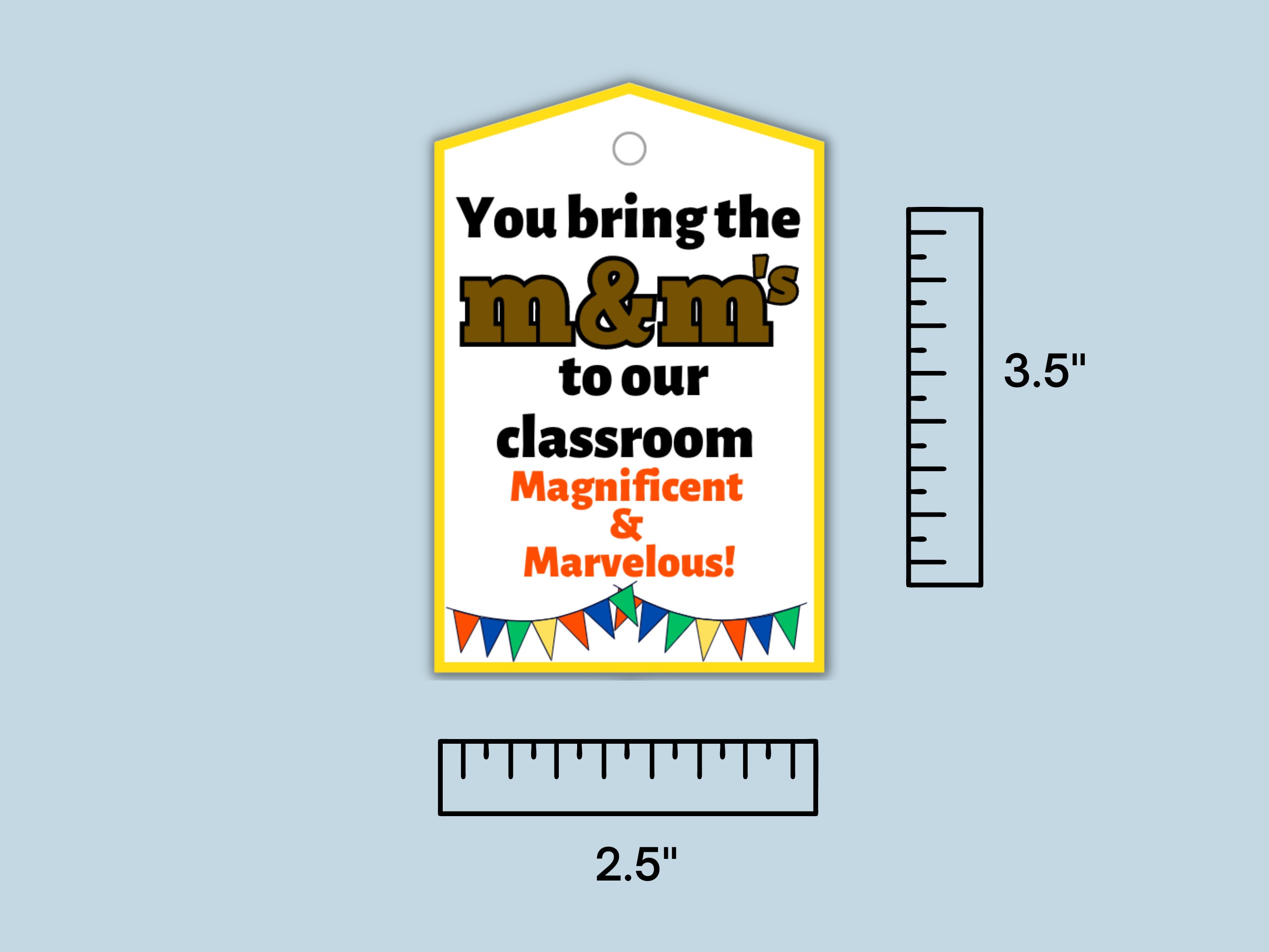 INSTANT DOWNLOAD Teacher Appreciation M&ms Gift Tag, Easy Gift, Teacher ...