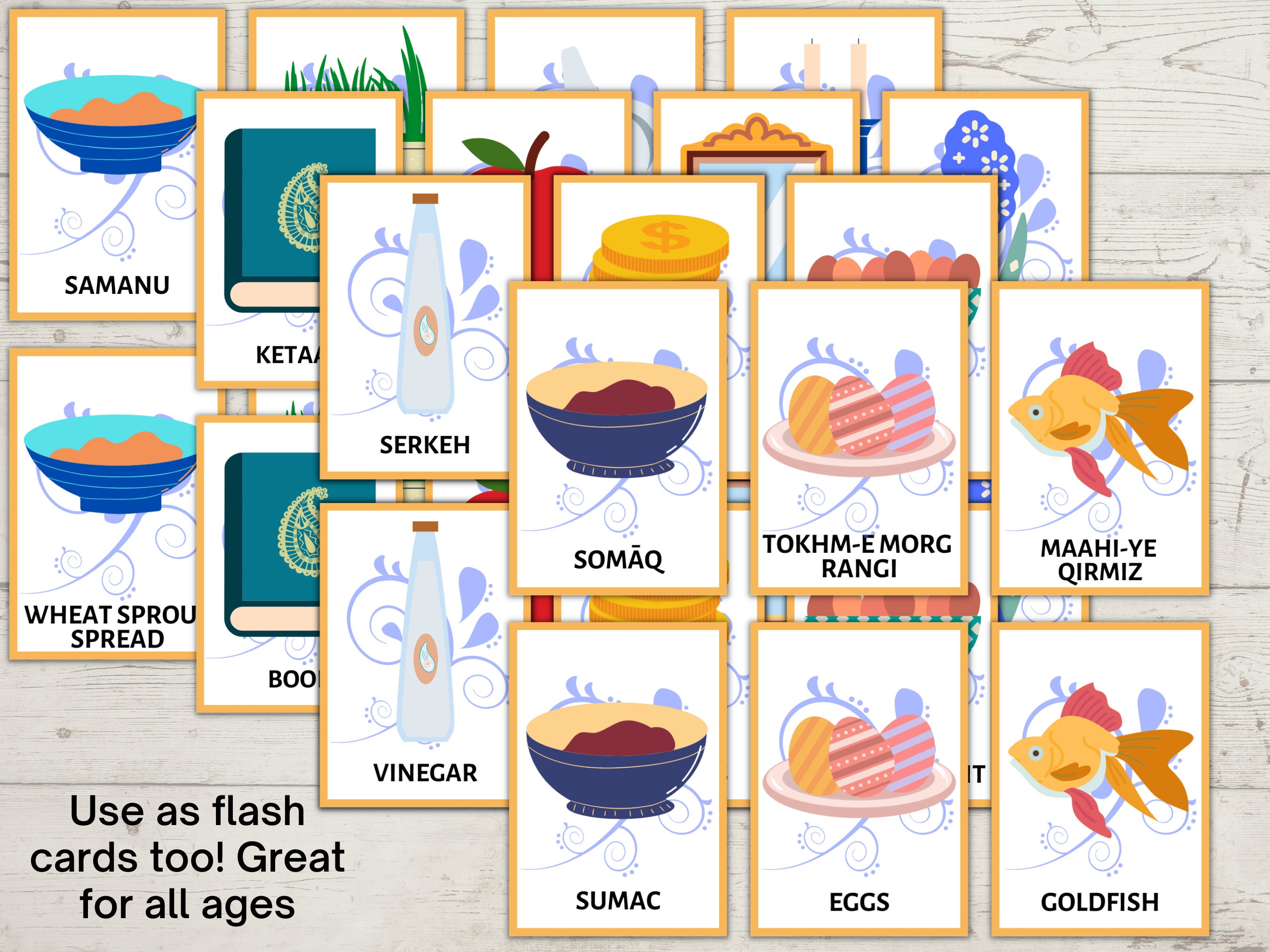 Printable Nowruz Memory Matching Game/flash Cards - Etsy