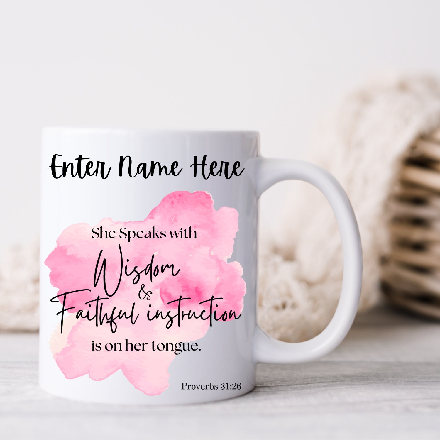 Proverbs 31:26 Customizeable Teacher Mug Teacher Appreciation - Etsy
