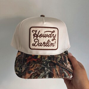 Howdy Darlin’ | Trucker Hat, Camo Trucker Hat, Howdy, Coastal Cowgirl, Vintage Cowboy, Patch ...