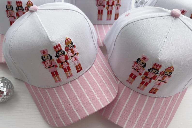 Nutcracker Trucker Hat: Pink Christmas Holiday Hat - Etsy
