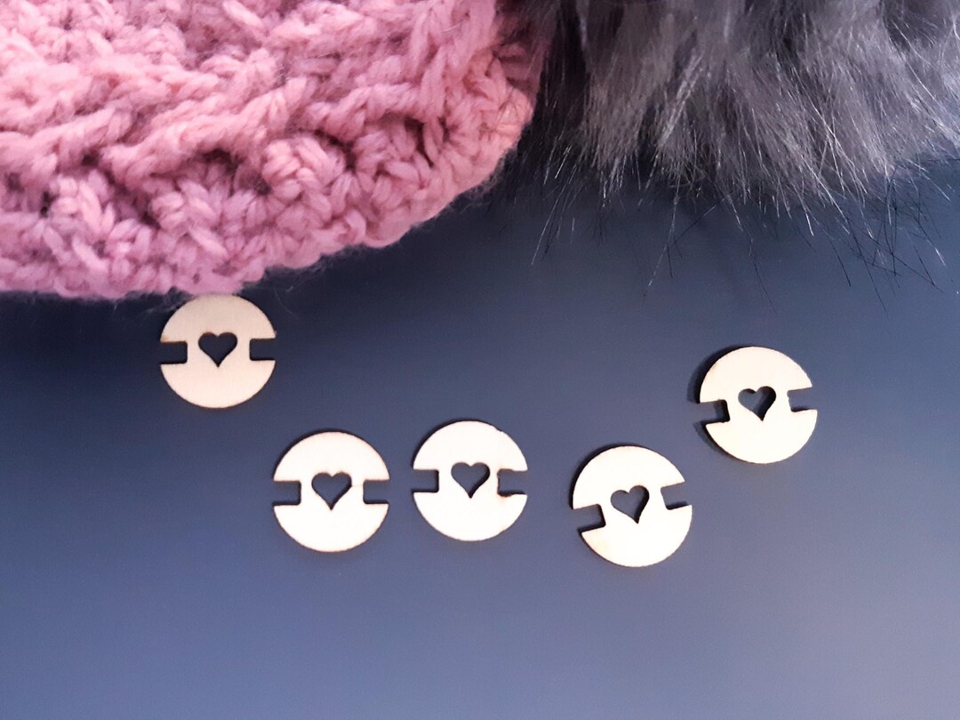 Wooden Buttons for Securing Pompoms, Side Slot Buttons, Removable ...