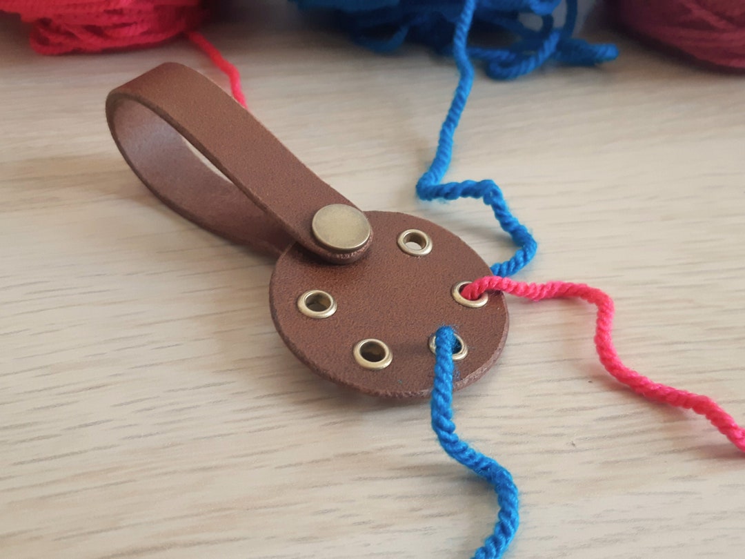 Yarn Divider Leather Organiser, Hand Knitting Crochet Tool, Five Yarn ...