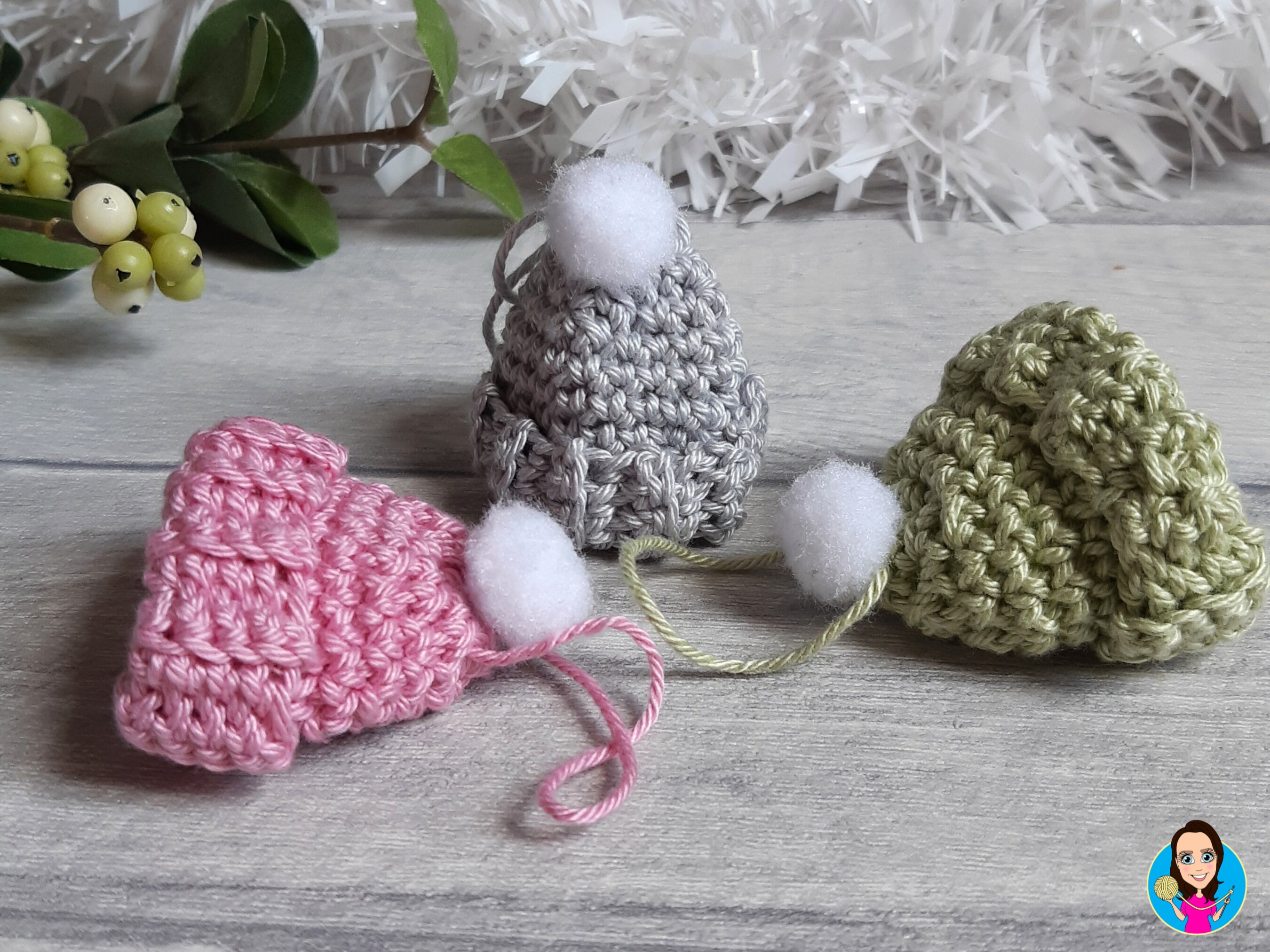 Bobble Hat Crochet Pattern for Miniature Bobble Hat Christmas ...