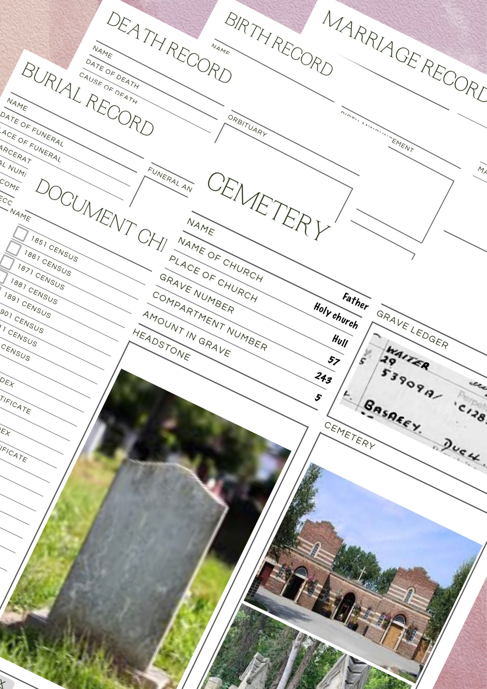 Family Tree Notebook, Ebook Template, Family Tree Journal, Genealogy ...