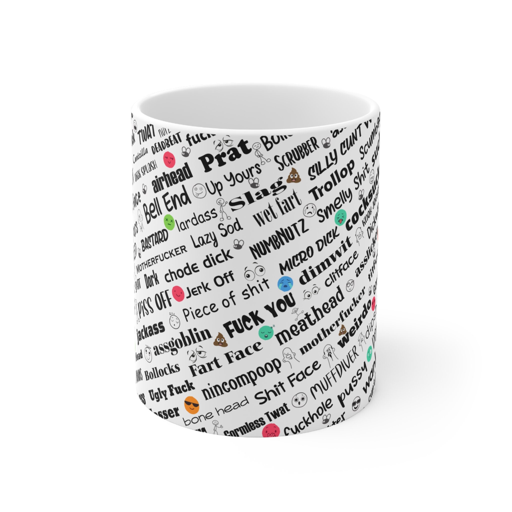 Rude Insults, Funny Offensive Swear Words Ceramic Mug 11oz - Etsy UK