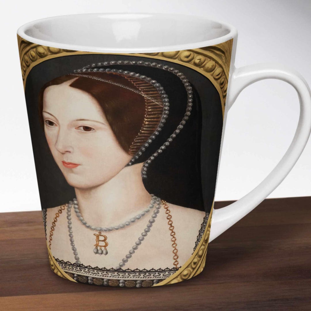 Henry VIII & Anne Boleyn Tudor Rose Latte Mug - 12oz British History ...