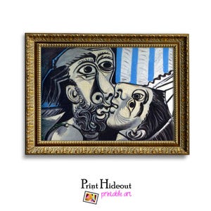 Picasso the Kiss Art Print | Vintage Modern Art Download | Romantic ...