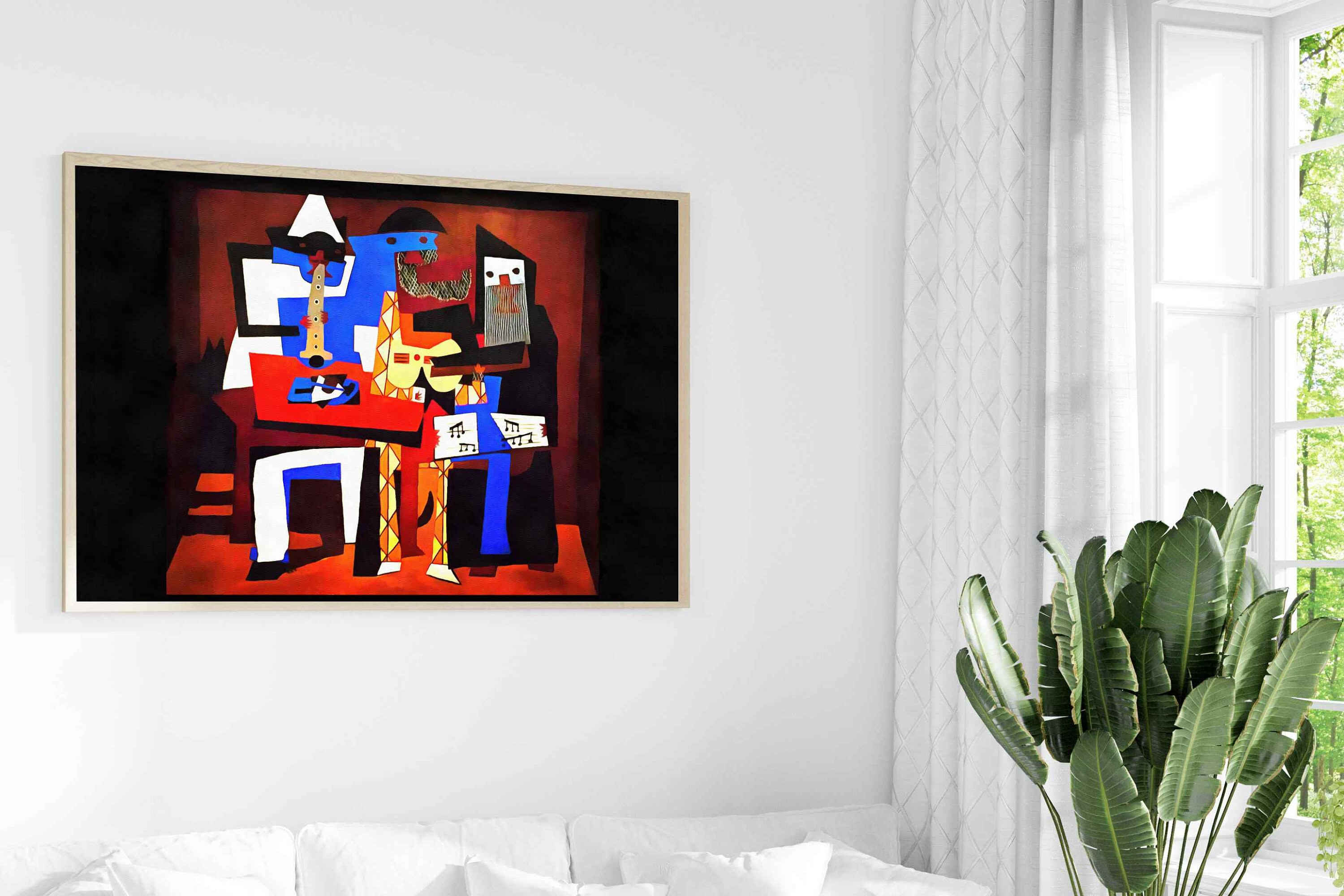 Stunning Pablo Picasso Reproduction: Three Musicians - Original Wall ...