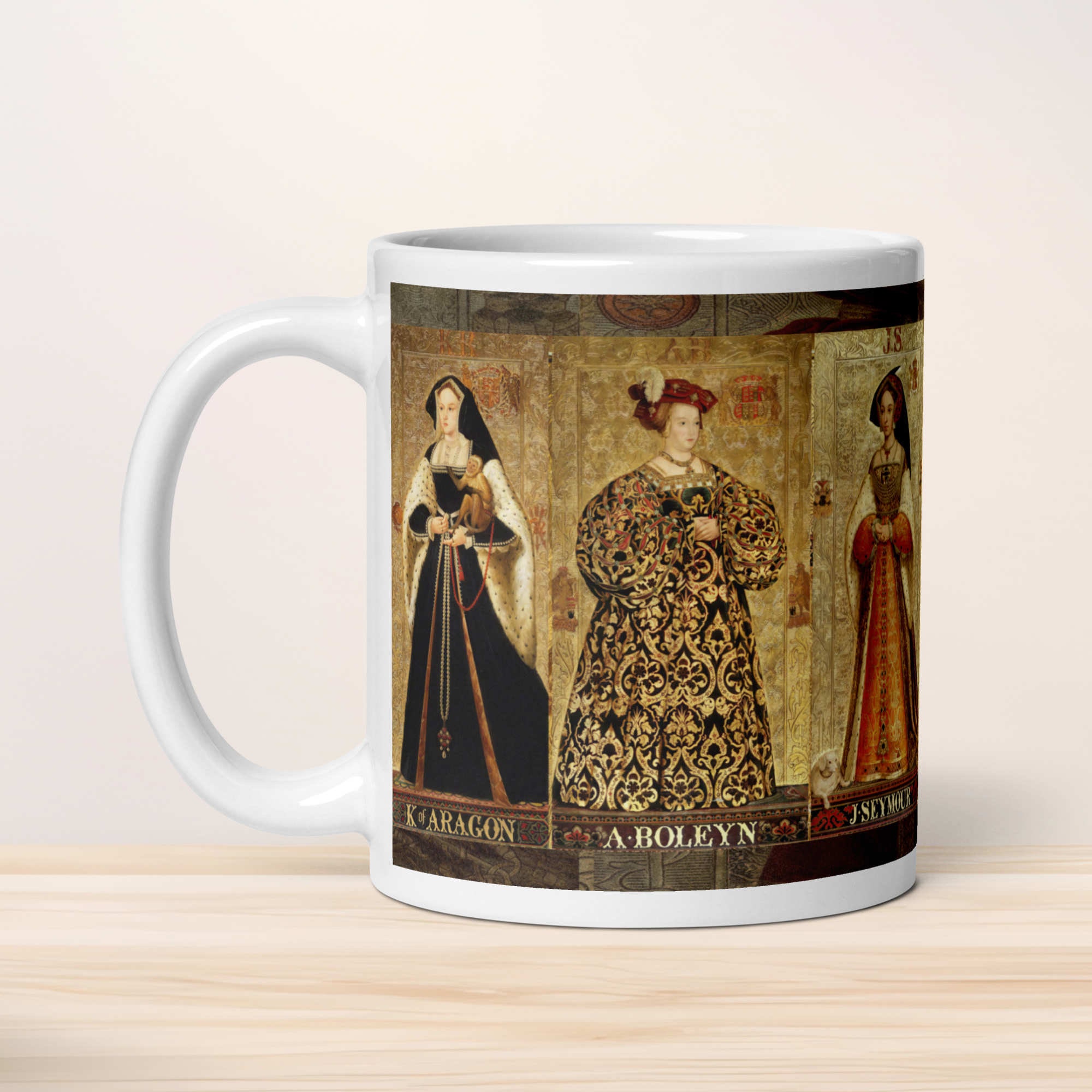 Henry Viii's Six Wives Regal Memento Tudor History White Glossy Mug - Etsy