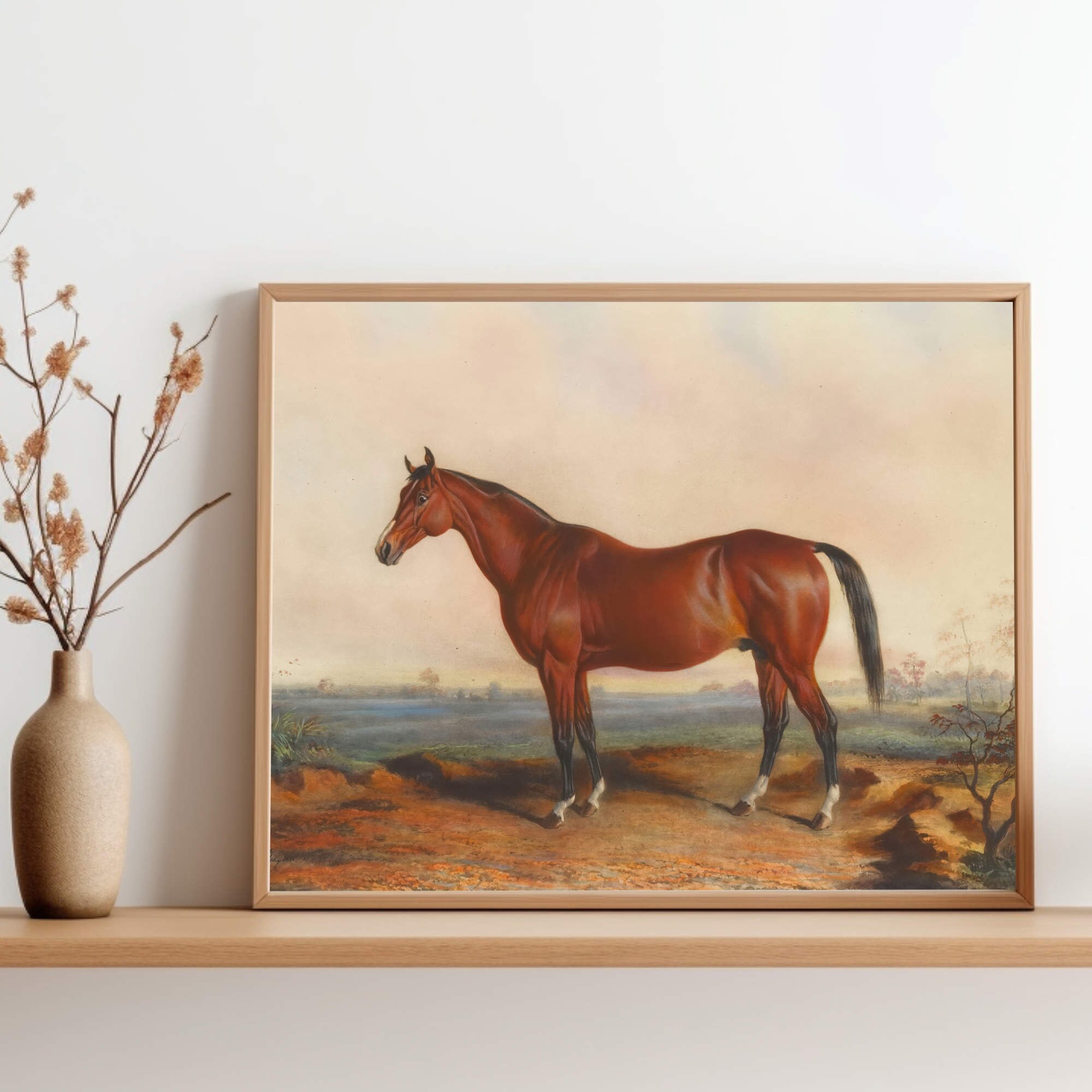 Lexington Famous Race Horse and Nineteenth Century Stallion - Vintage Painting - Etsy