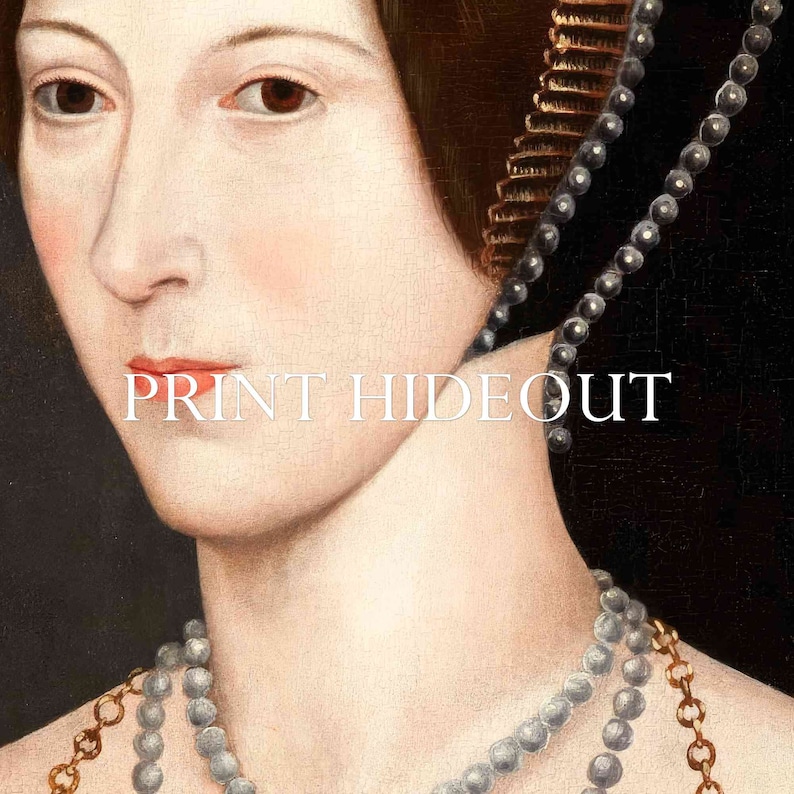Anne Boleyn Portrait Printable - Historical Wall Art Décor - Etsy
