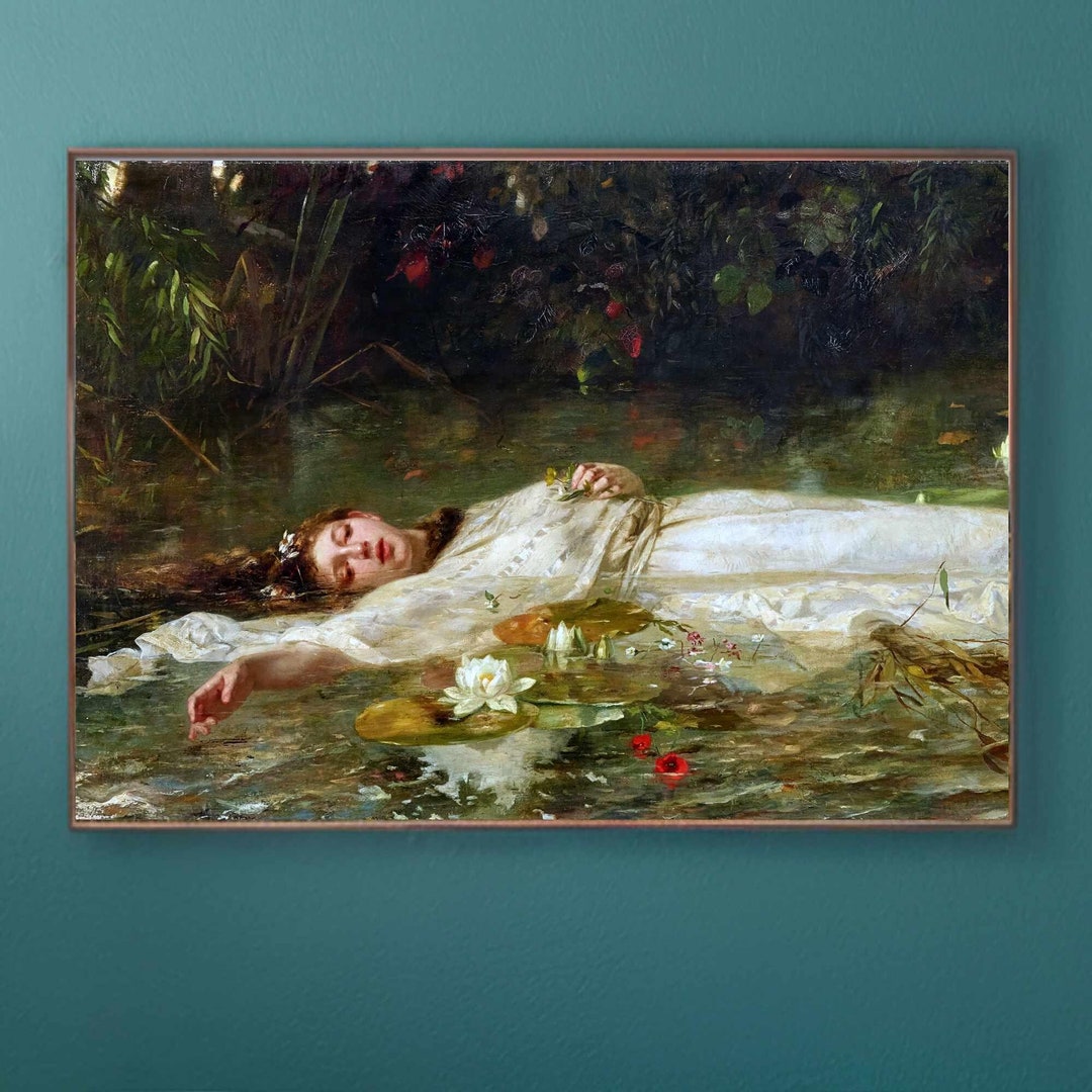 Ophelia Painting Print | Friedrich Heyser Pre-raphaelite Art ...