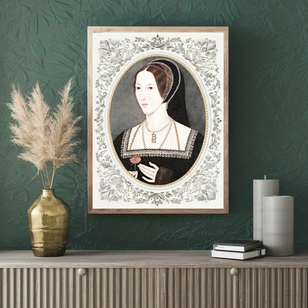 Anne Boleyn Sketch - Historical Queen Tudor Art Portrait Drawing ...