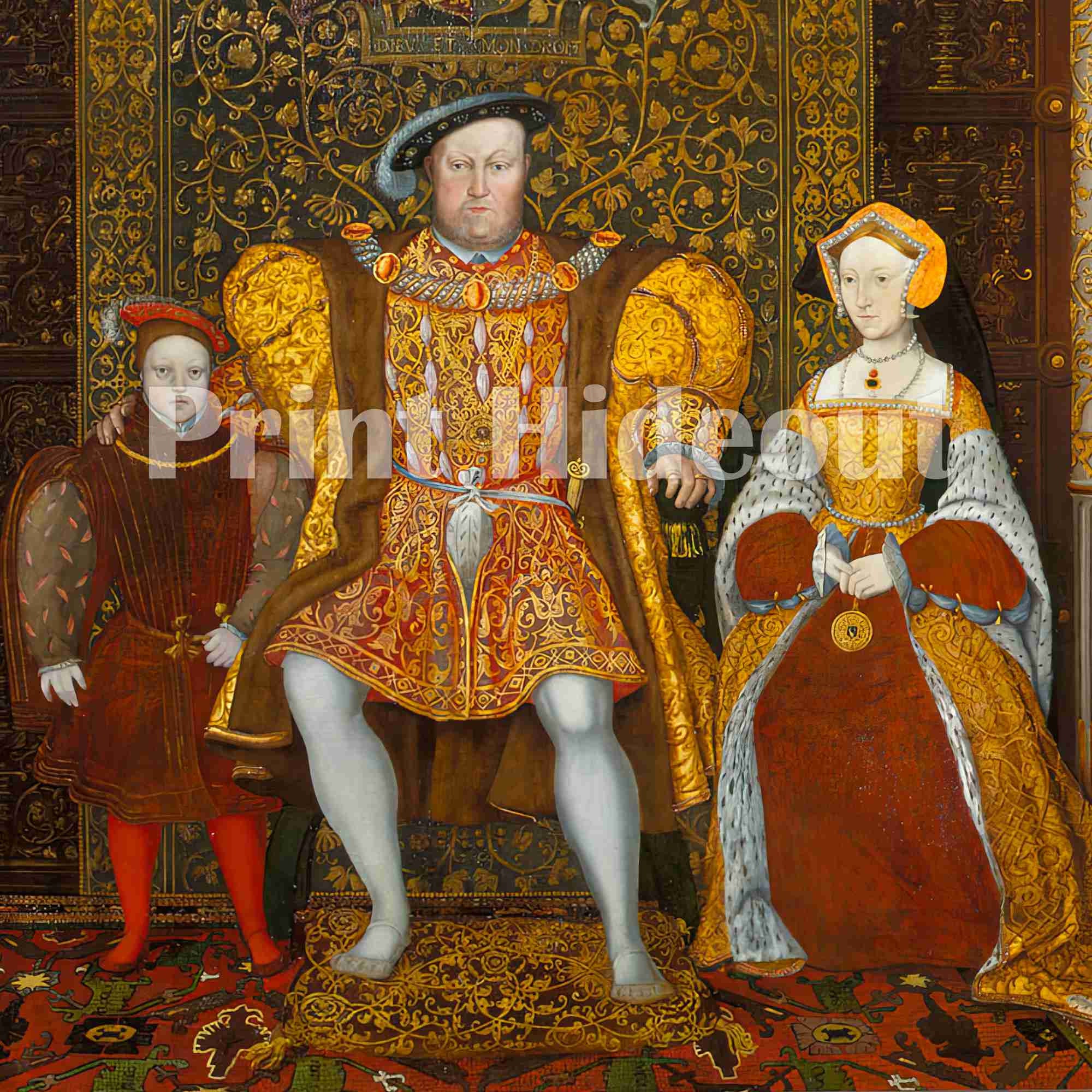 The Family of Henry VIII, Tudor Dynasty Royal Legacy Wall Art Download ...