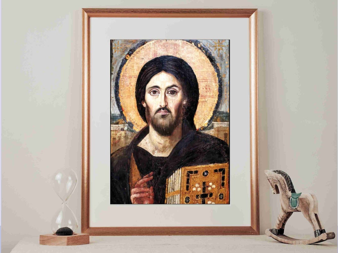 The Christ Pantocrator| Jesus Christ Icon Sina| Bible Art | Greek ...