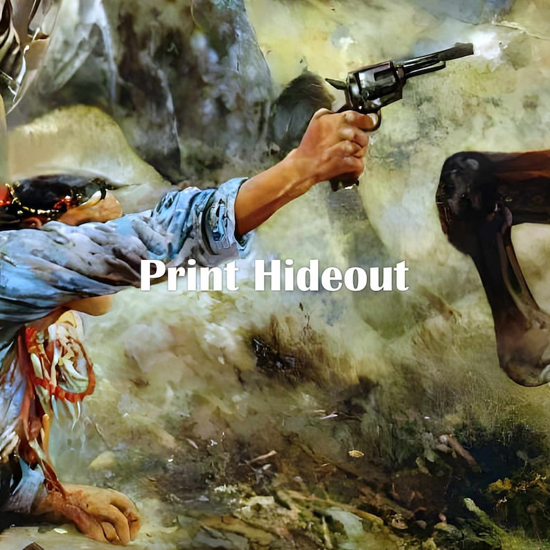 Vintage Print of the Charge of the Seventh Cavalry Western Wall Art - Etsy