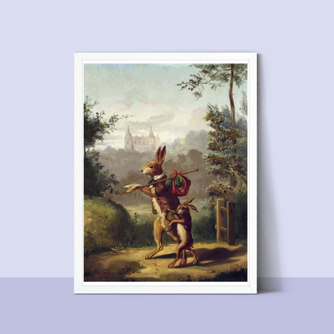 Vintage Bernard Te Gempt Rabbit Art Printable – 18th Century ...