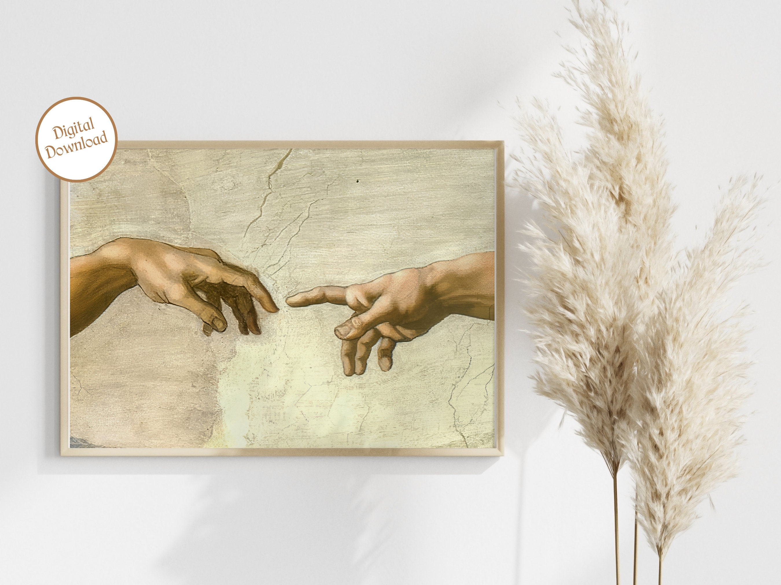 Michelangelo | Sistine Chapel | Home Decor Wall Art | Hand of God ...