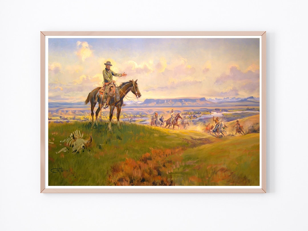 Western Wall Art Cowboy Art Western Art Print Vintage - Etsy