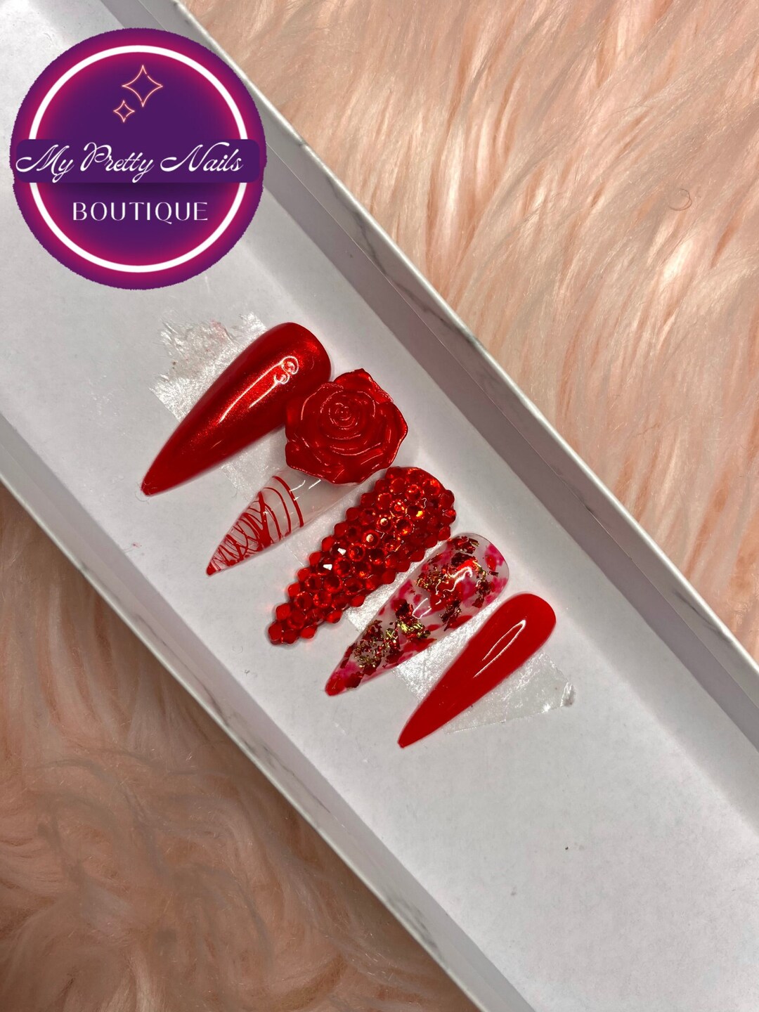 Doja Cat Inspired Stiletto Nail Set - Etsy