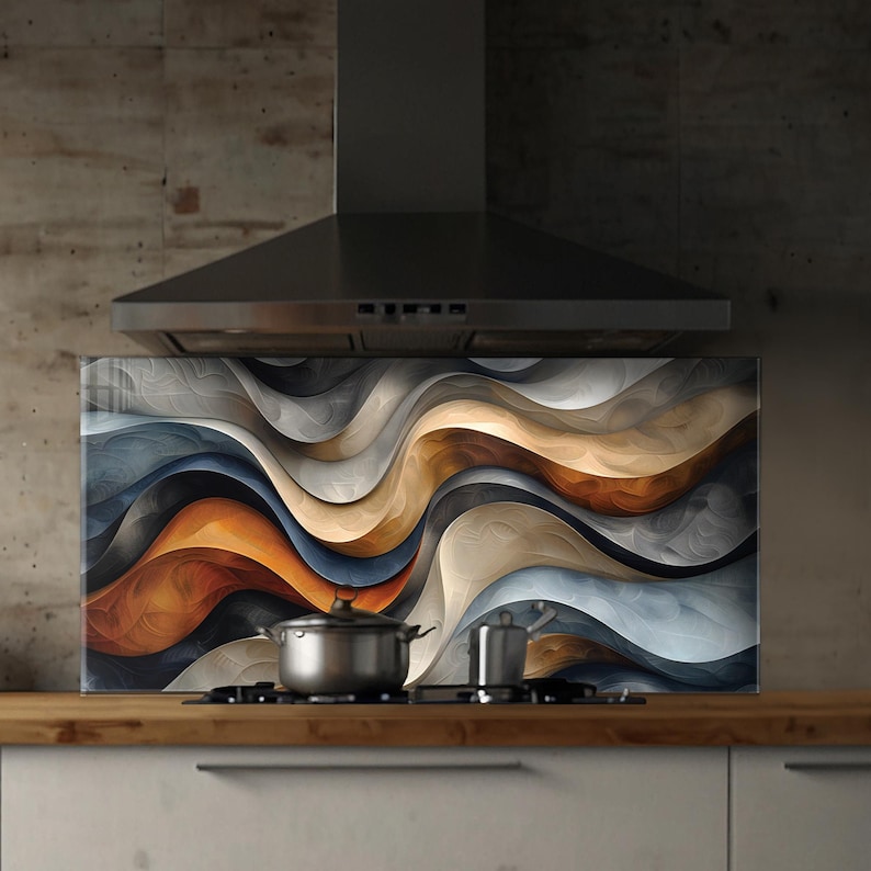 Tempered Glass Backsplash, Kitchen Sink Cover, Splashback Tile ...