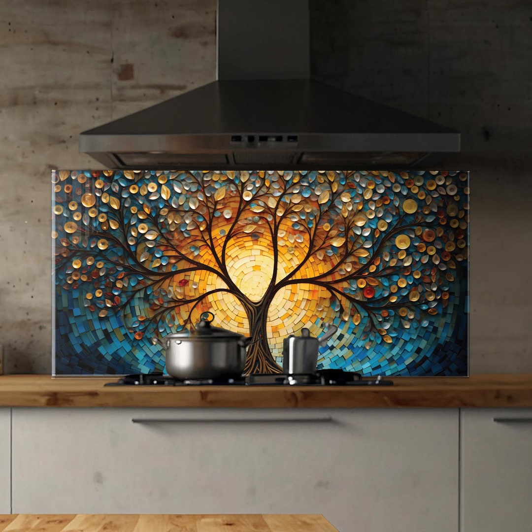 Tempered Glass Backsplash, Kitchen Sink Cover, Splashback Tile ...