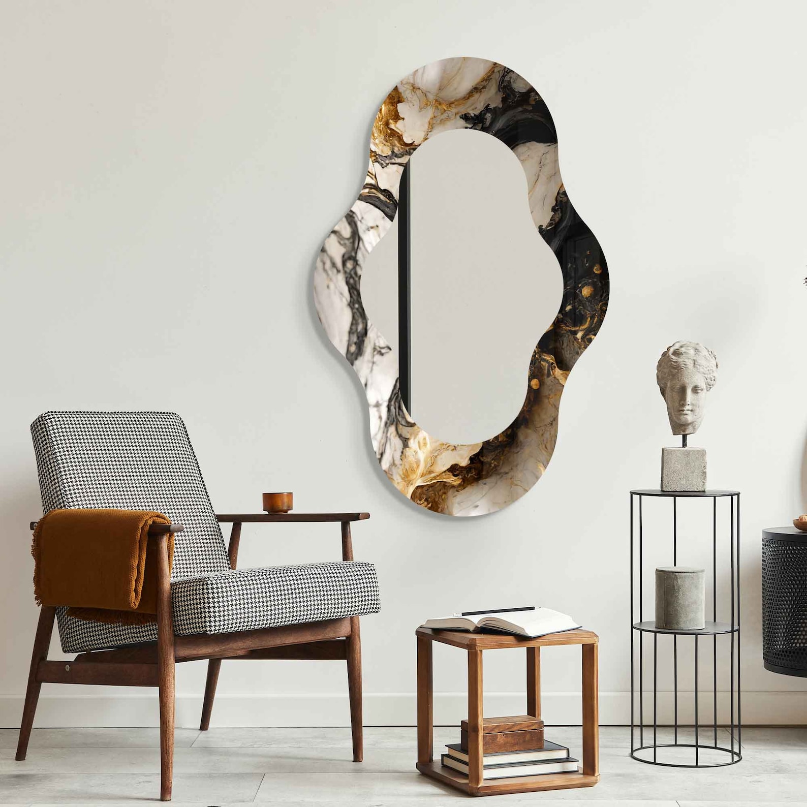 Asymmetrical Mirror, Irregular Mirror, Mirror Wall Decor on Tempered ...