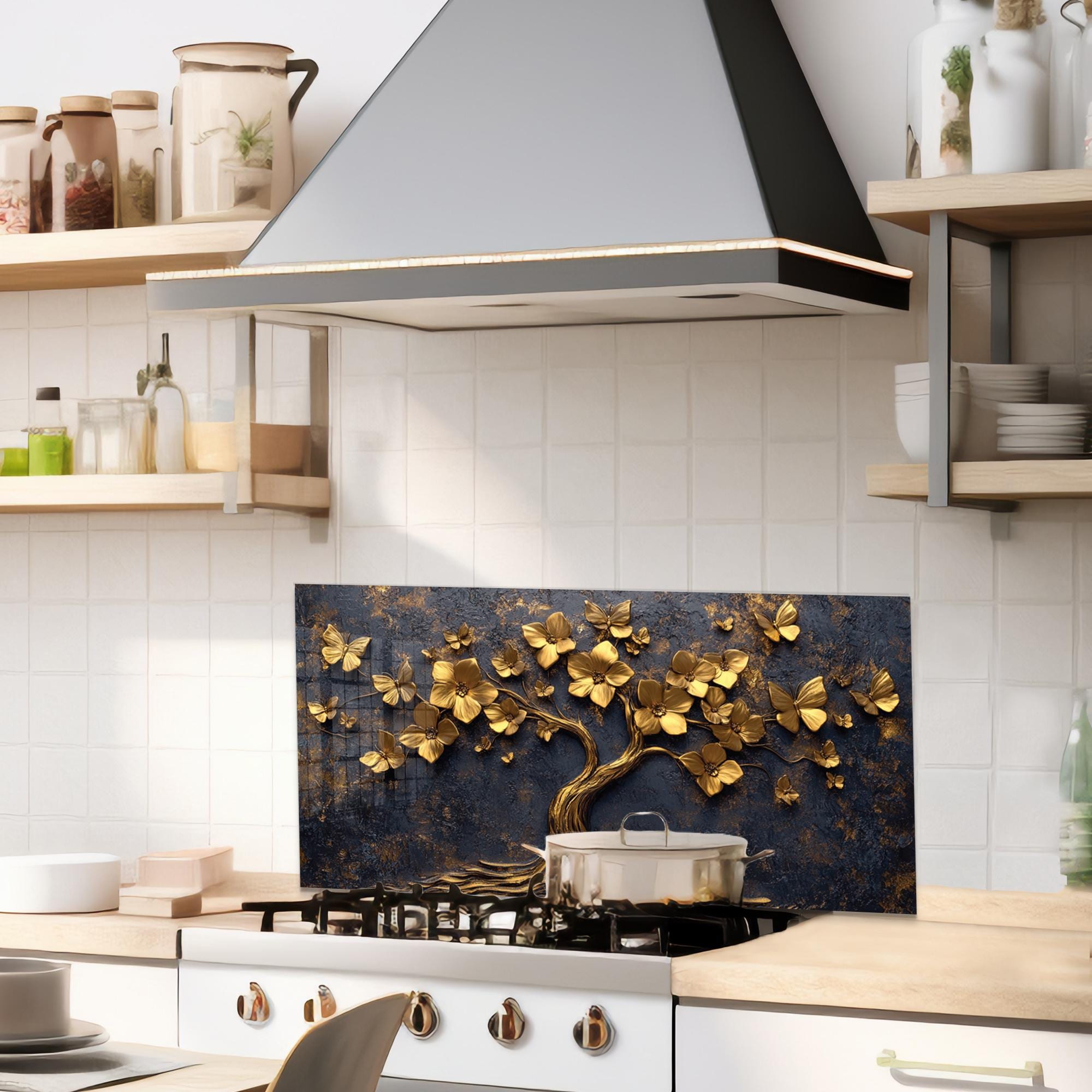 Tempered Glass Backsplash, Kitchen Sink Cover, Splashback Tile ...