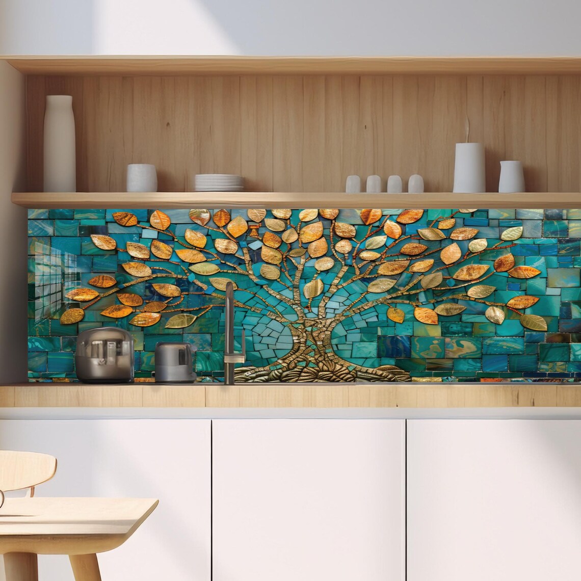 Tempered Glass Backsplash, Kitchen Sink Cover, Splashback Tile ...