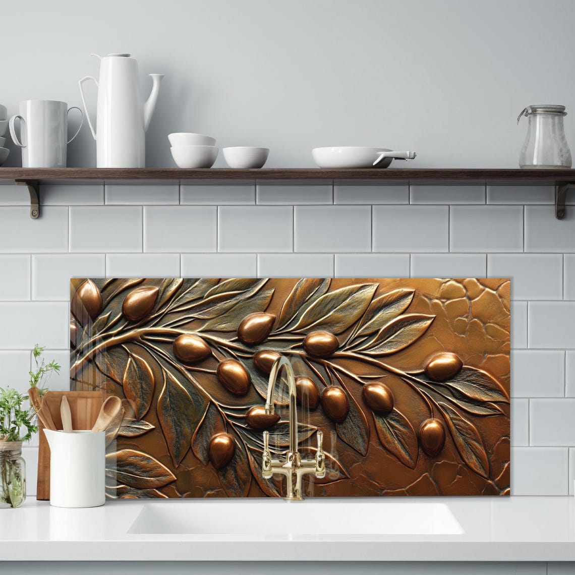 Tempered Glass Backsplash, Kitchen Sink Cover, Splashback Tile ...