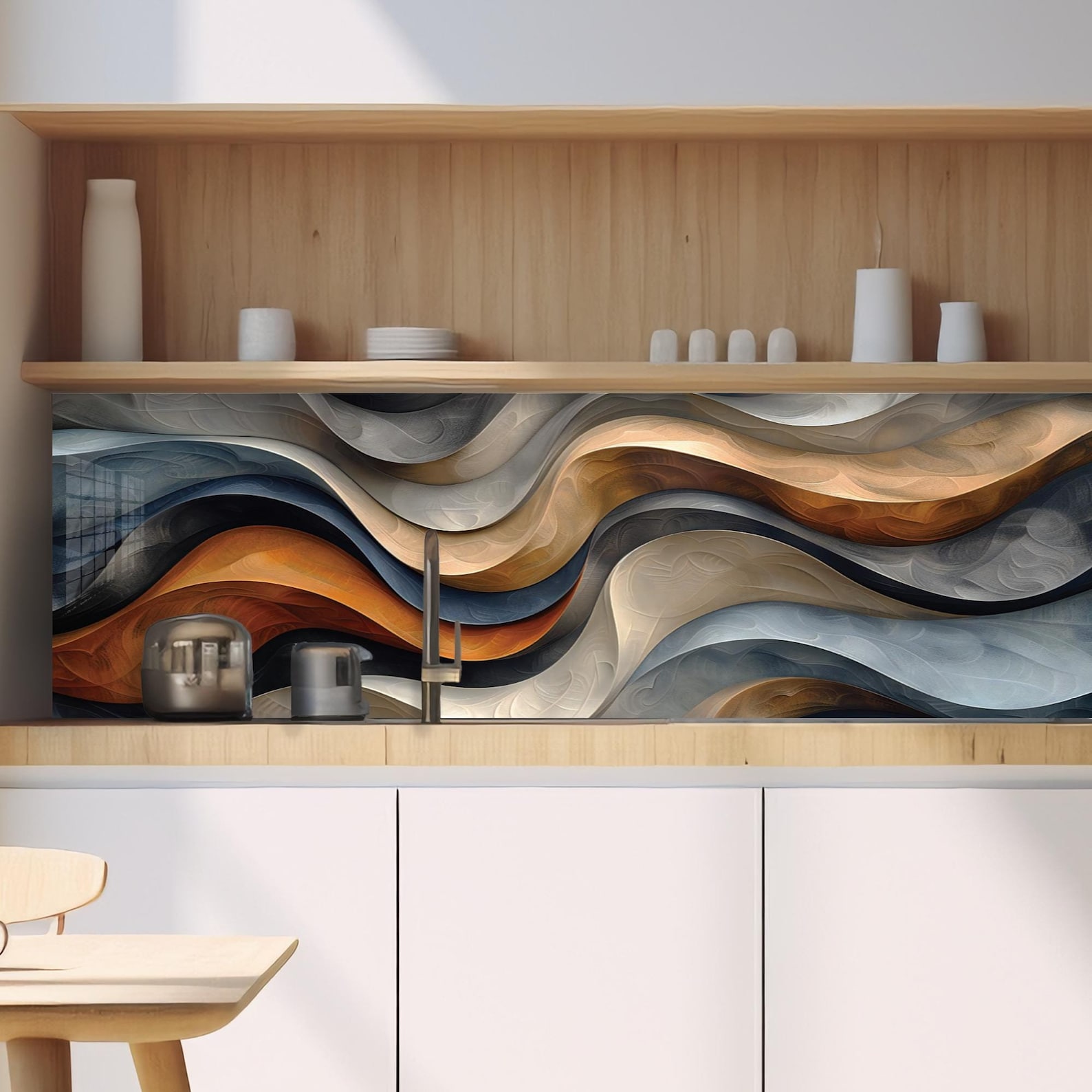 Tempered Glass Backsplash, Kitchen Sink Cover, Splashback Tile ...