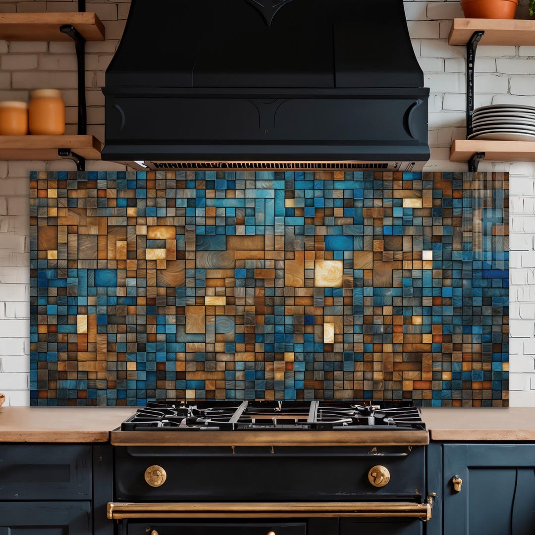 Tempered Glass Backsplash, Kitchen Sink Cover, Splashback Tile ...