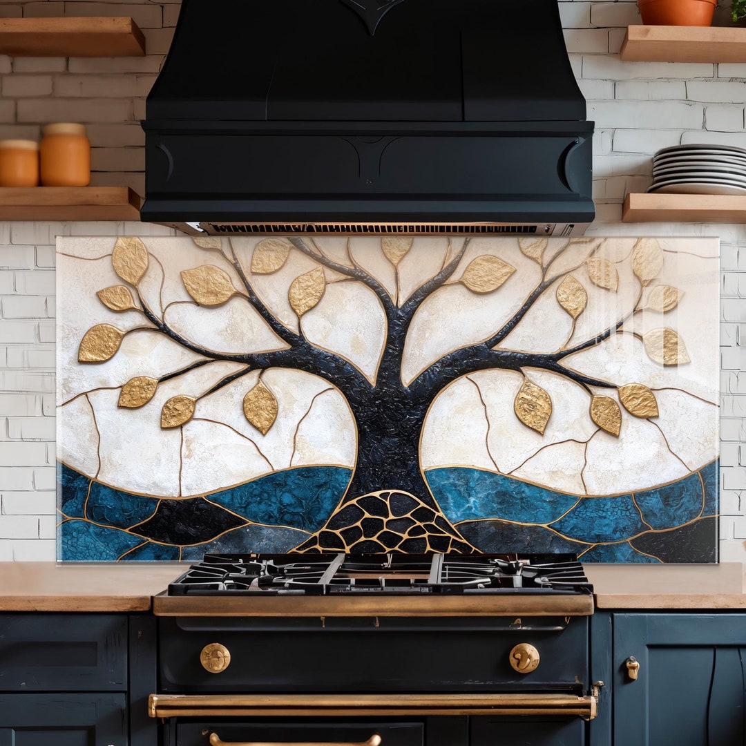 Tempered Glass Backsplash, Kitchen Sink Cover, Splashback Tile ...