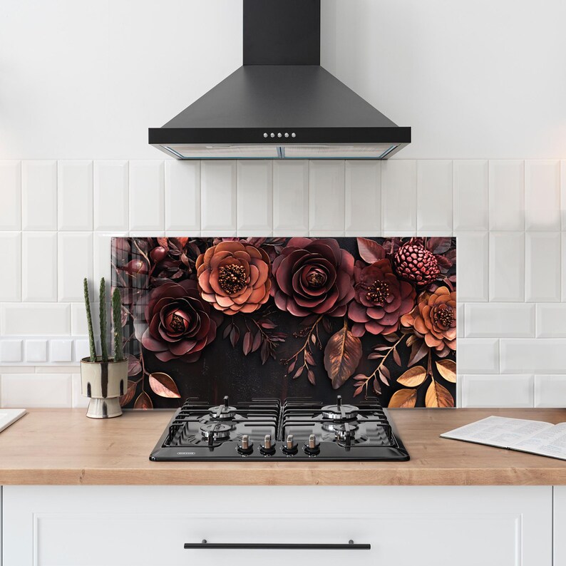 Tempered Glass Backsplash, Kitchen Sink Cover, Splashback Tile ...